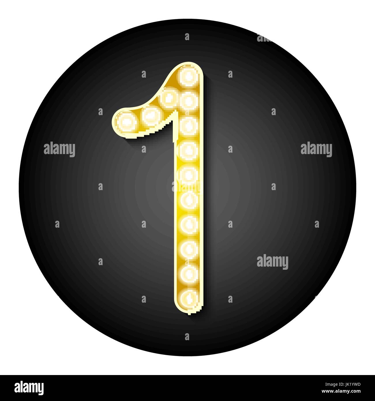 Image of a colorful orange LED set against a dark background Stock ...