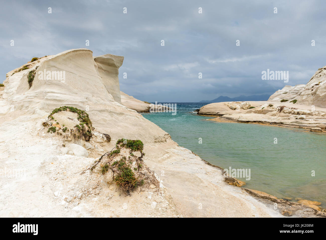 Sarakiniko beach white rocks hi-res stock photography and images - Alamy