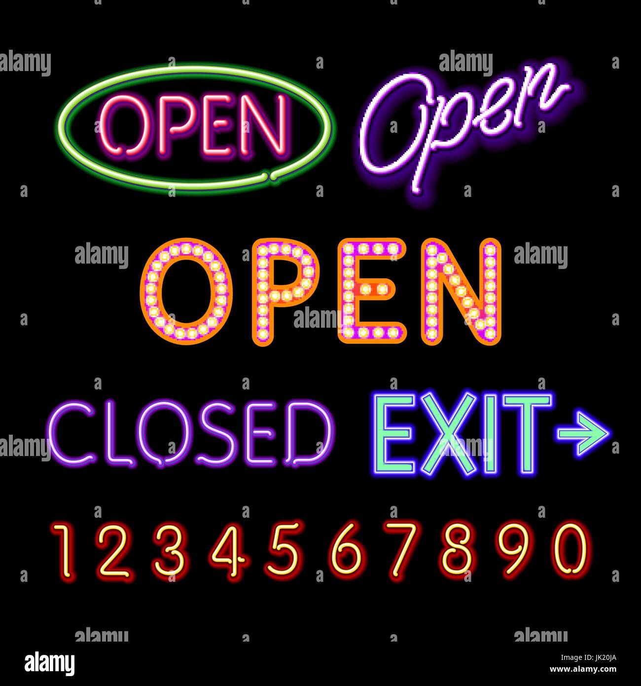 Vintage illuminated exit sign hi-res stock photography and images - Alamy