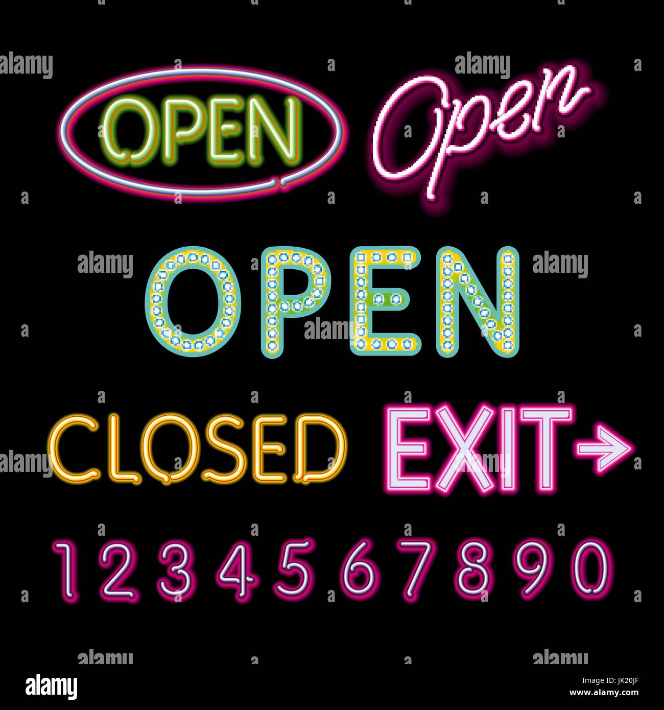 Vintage illuminated exit sign hi-res stock photography and images - Alamy