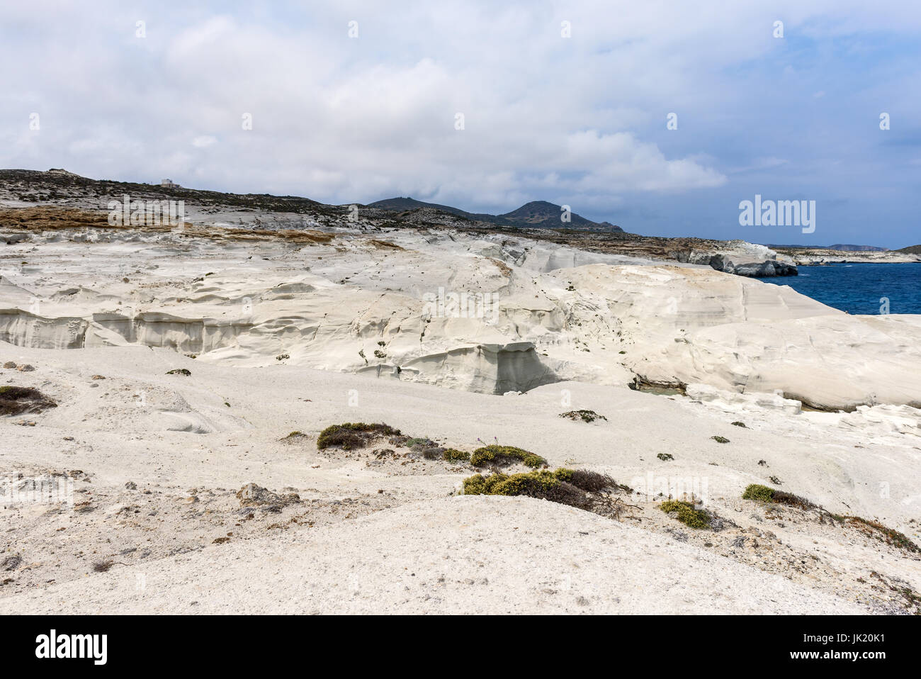 Beautiful volcanic beach with rocks in Sarakiniko on Milos island ...