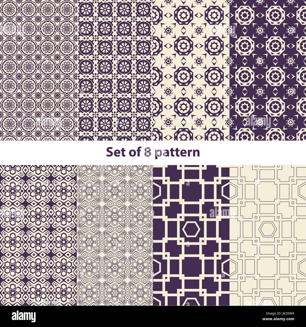 Set of ten Arabic patterns art mosaic islamic asian Stock Vector Image ...