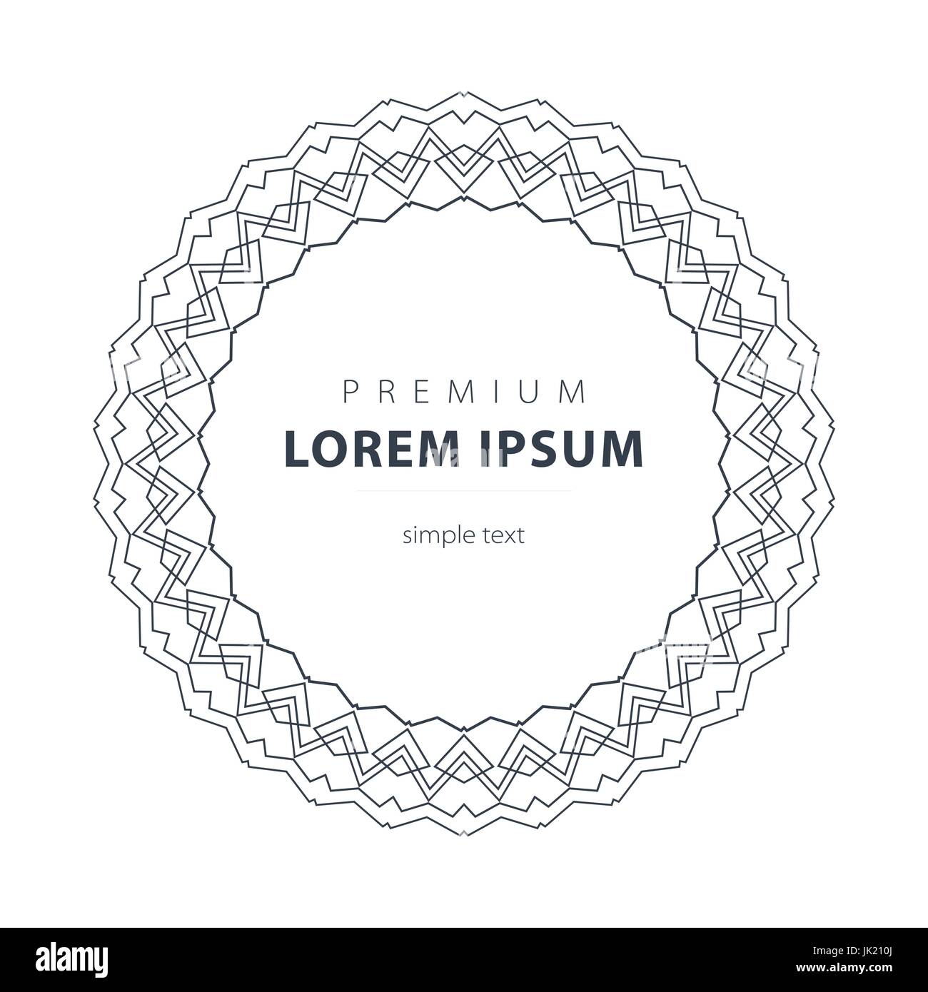Vector set of outline emblems and badges - abstract hipster logo ...