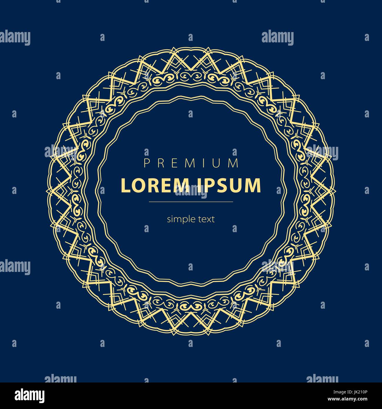 Vector set of abstract frames and logo templates in line style ...