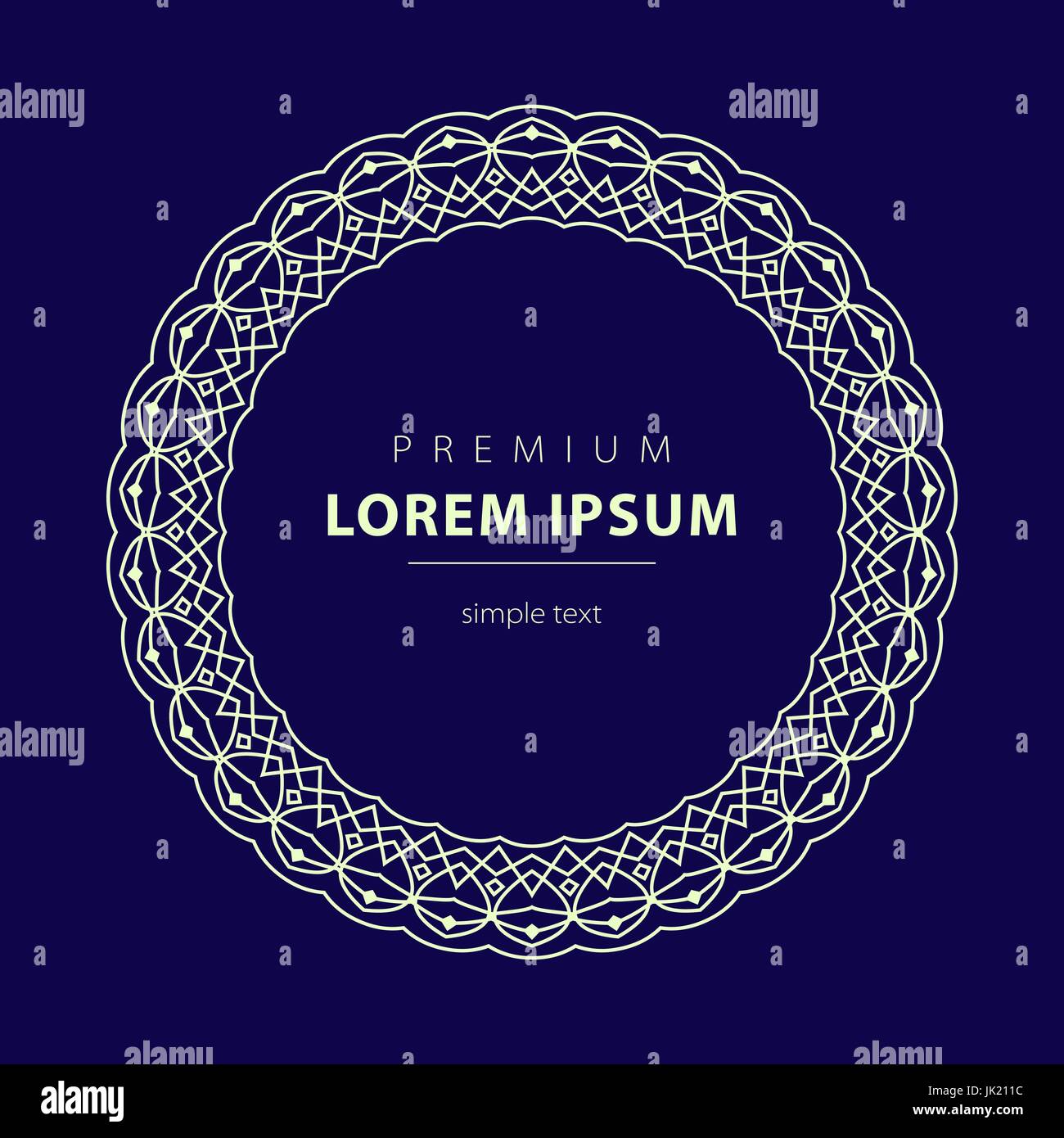 Vector set of abstract frames and logo templates in line style ...