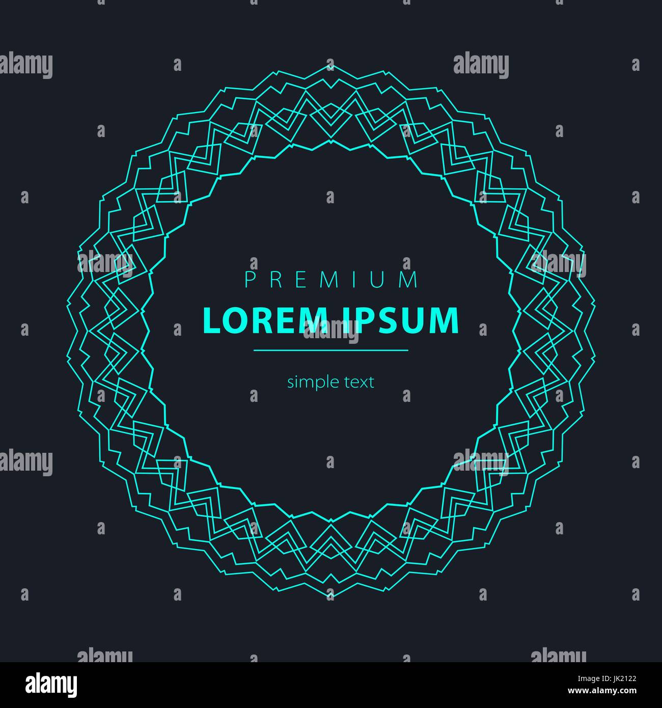 Vector set of abstract frames and logo templates in line style ...