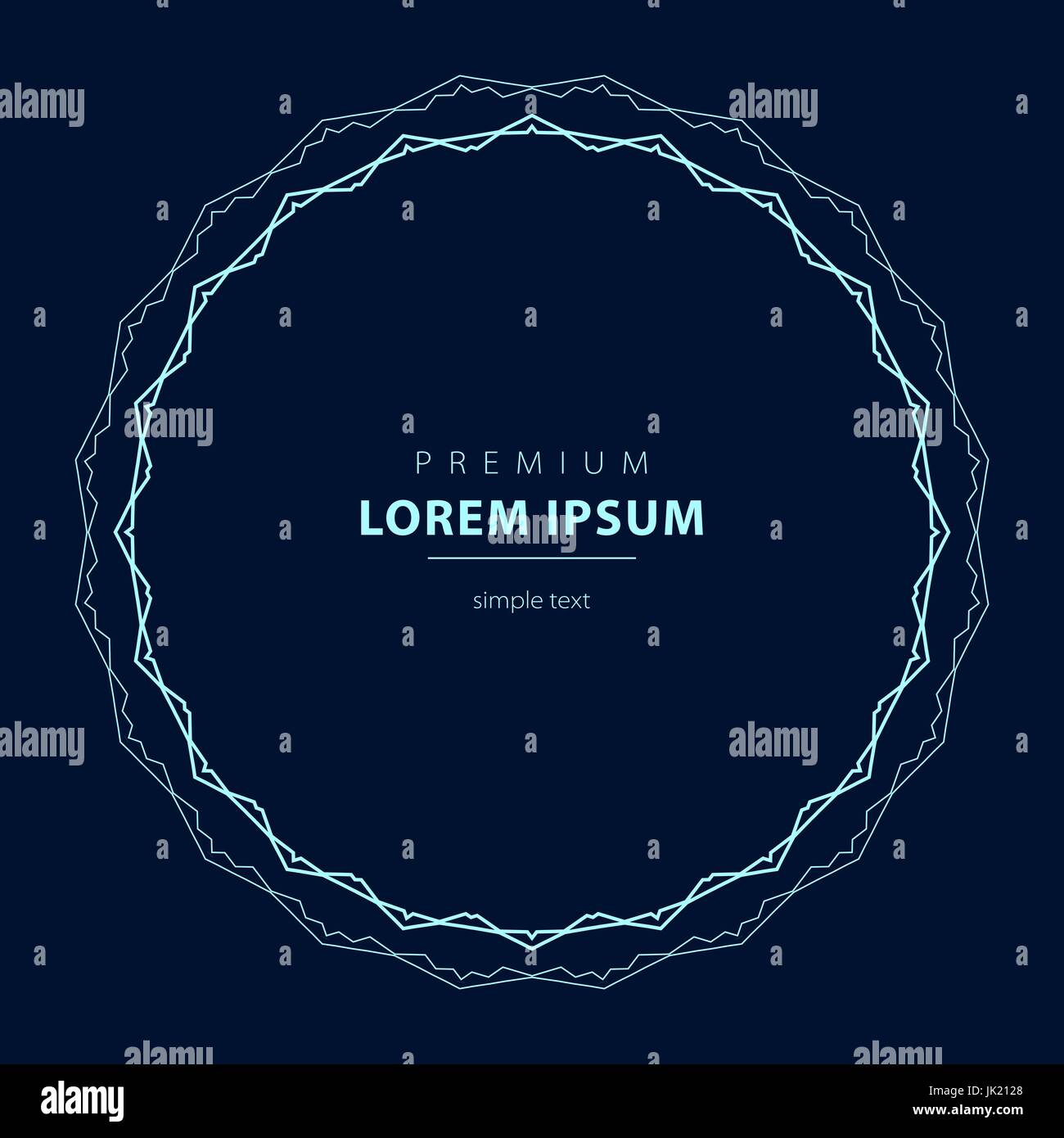 Vector set of abstract frames and logo templates in line style ...