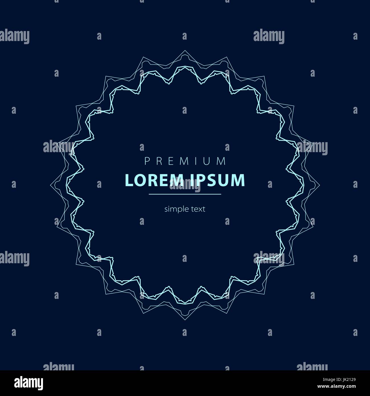Vector set of abstract frames and logo templates in line style ...