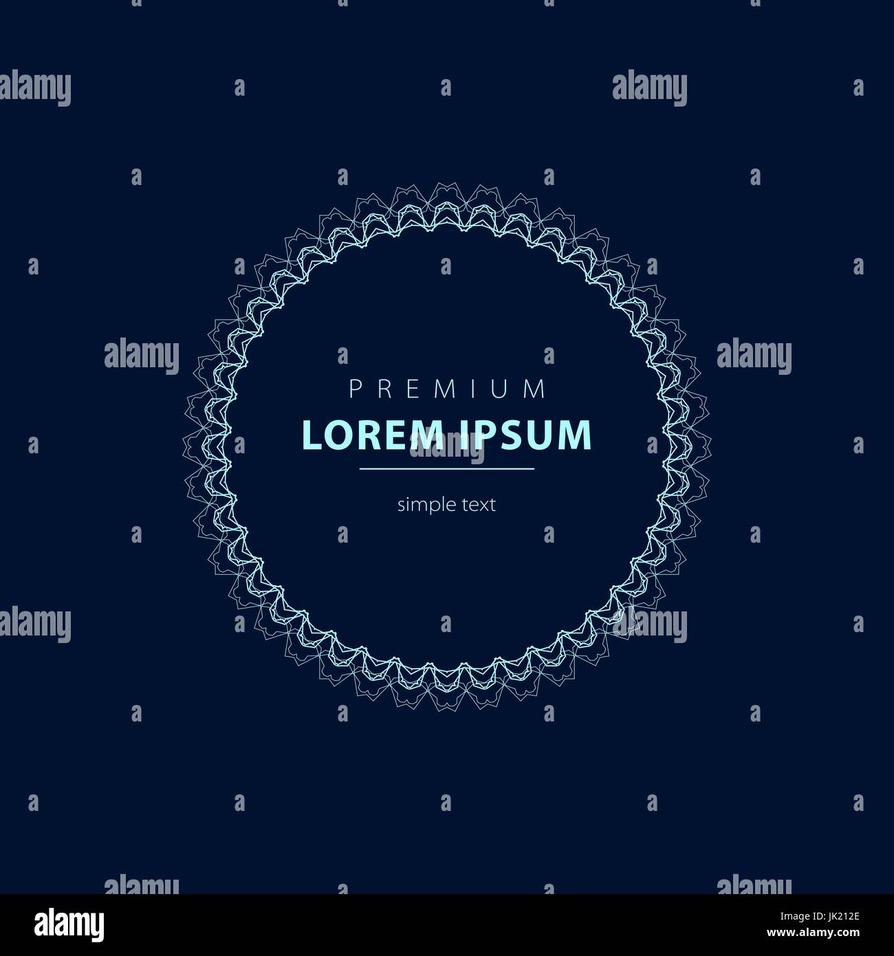 Vector set of abstract frames and logo templates in line style ...