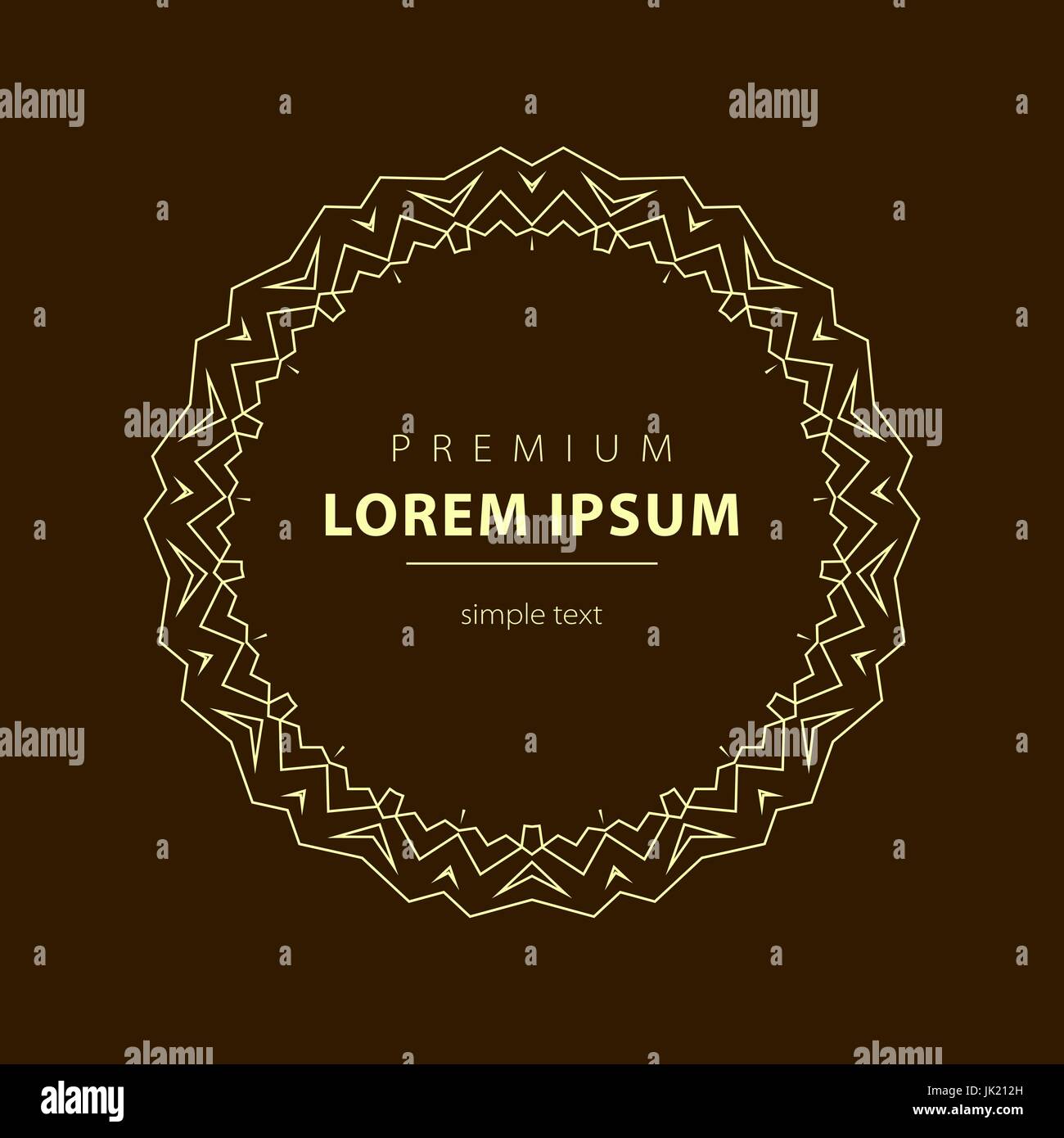 Vector set of abstract frames and logo templates in line style ...