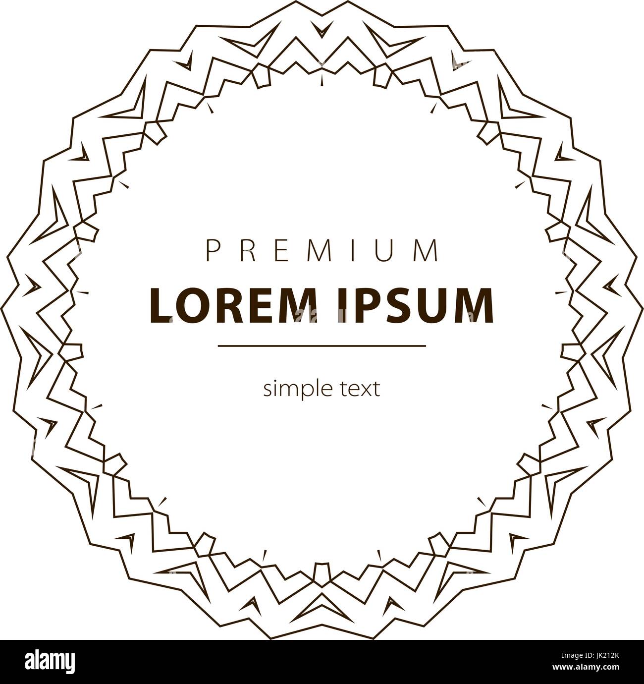 Vector set of abstract frames and logo templates in line style ...