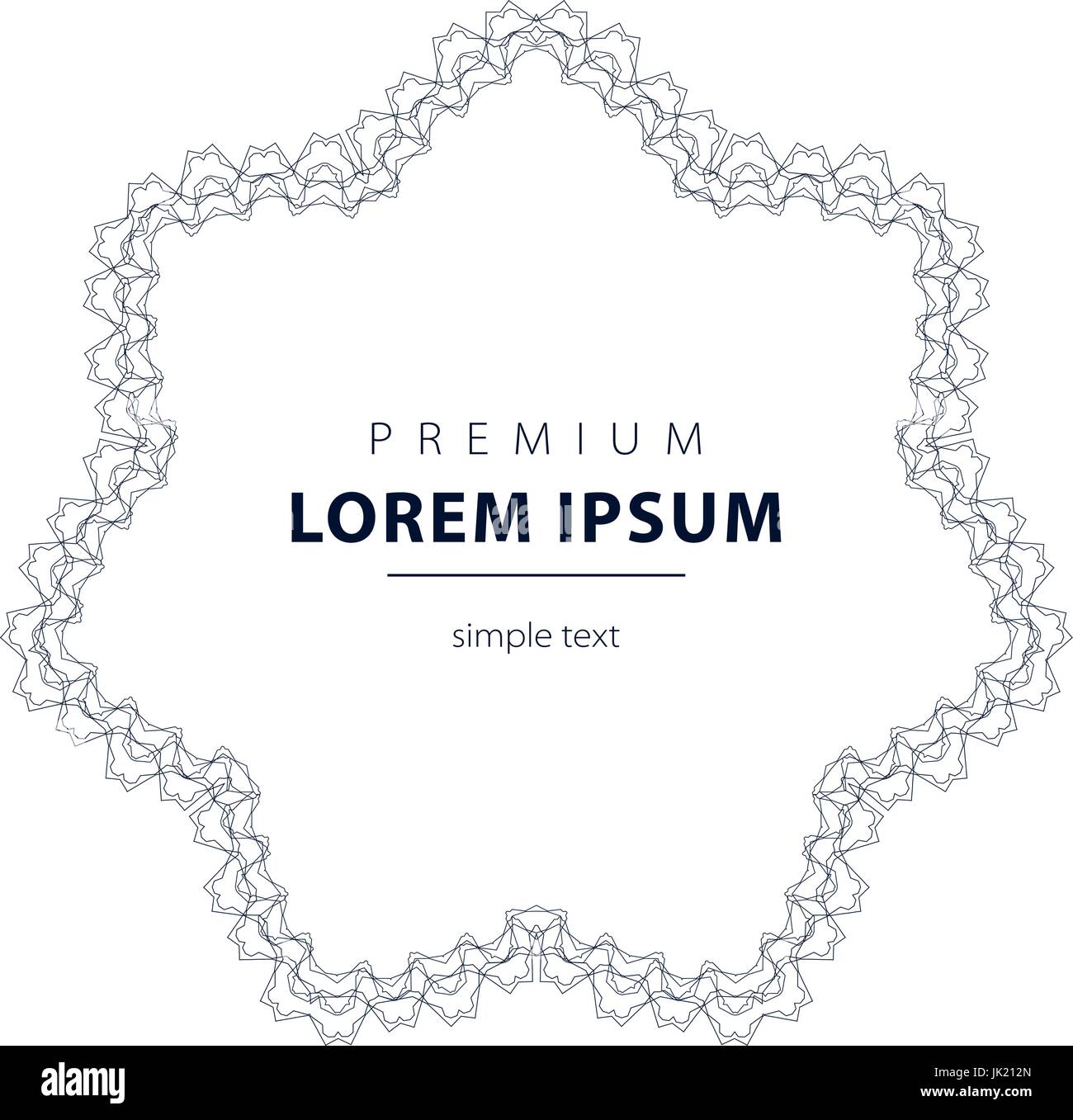 Vector set of abstract frames and logo templates in line style ...