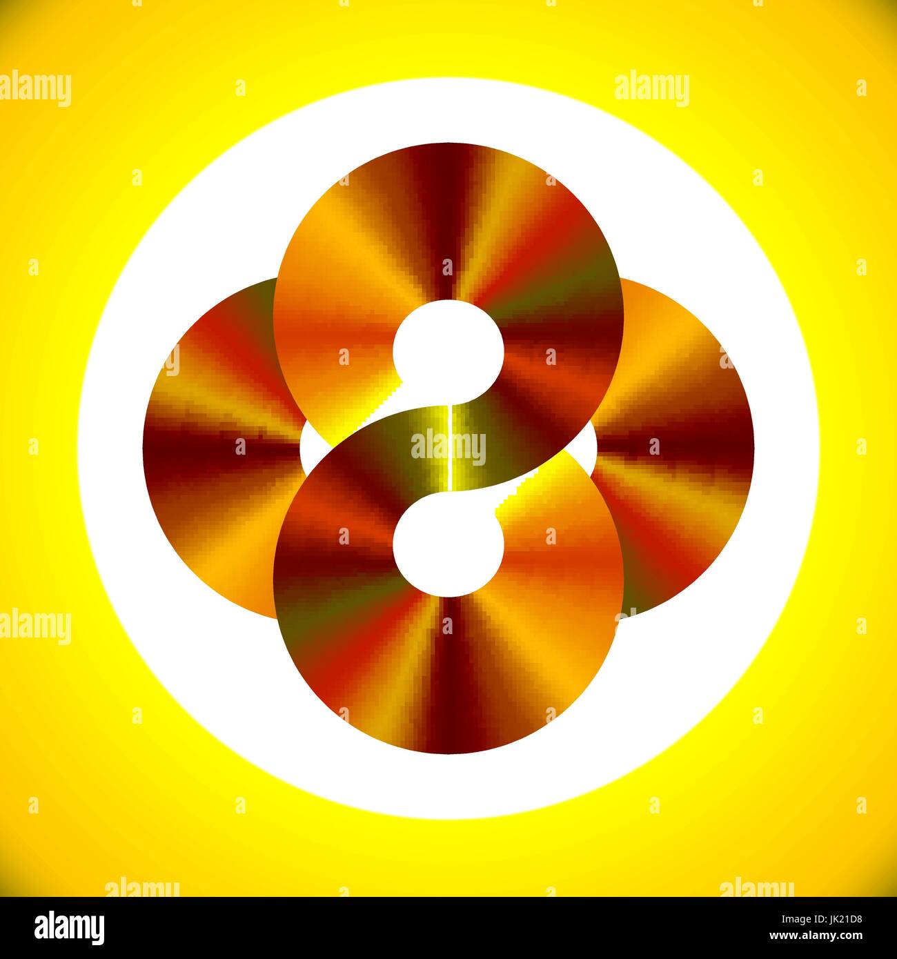 abstract vector logo design template. Disco symbol icon Stock Vector ...