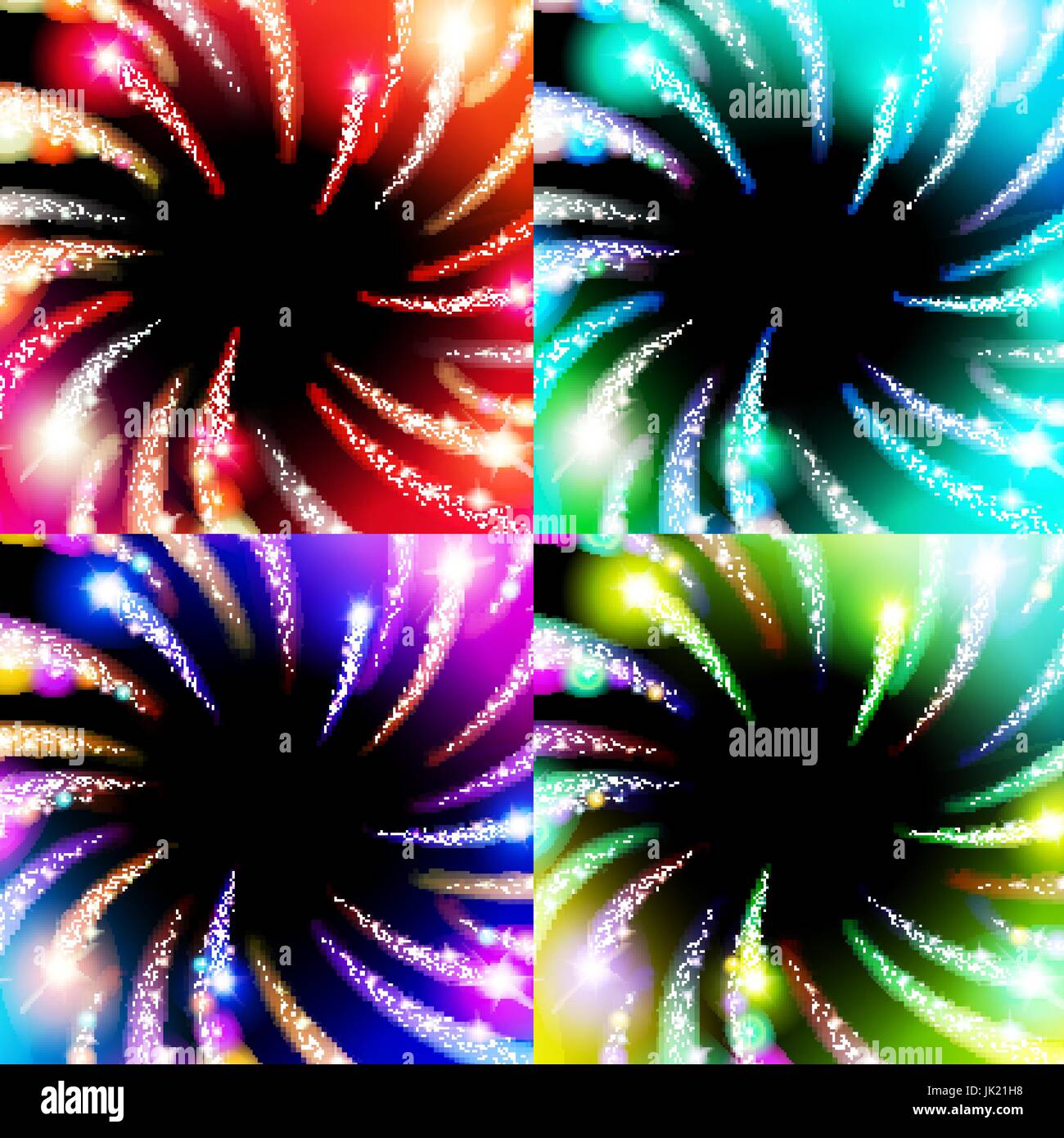 Starry fireworks background with place for text art Stock Vector Image ...