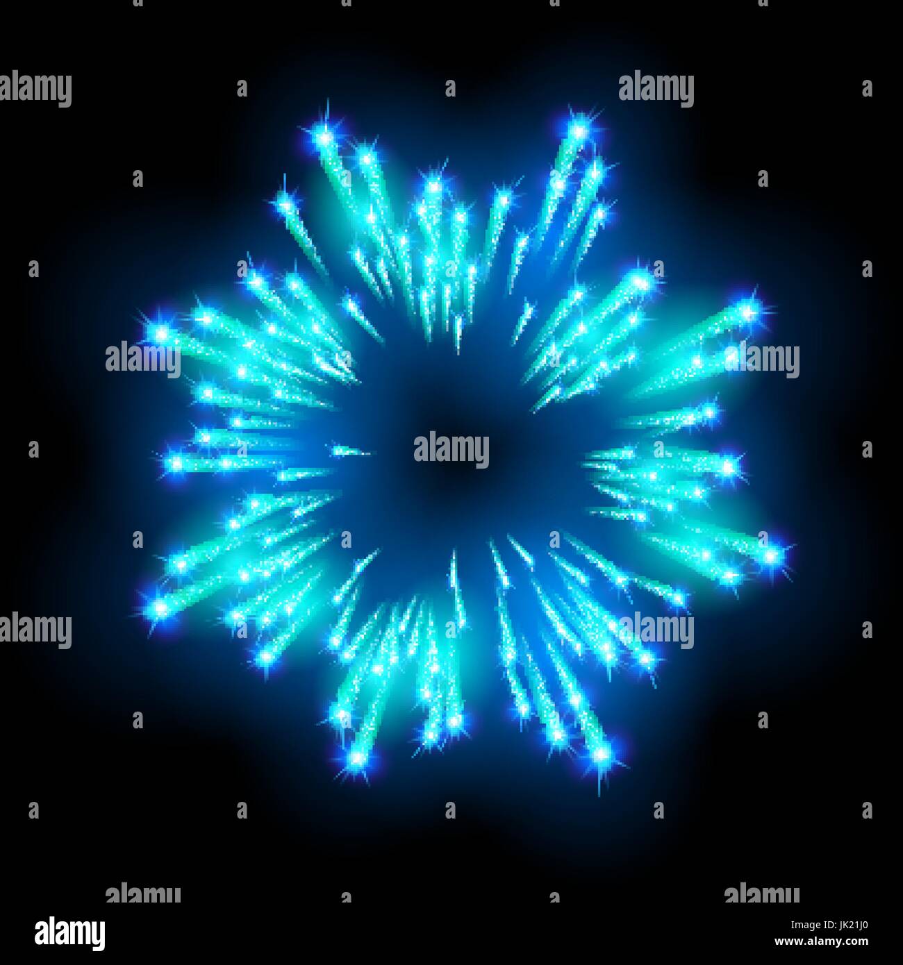 Festive patterned firework bursting in various shapes sparkling ...