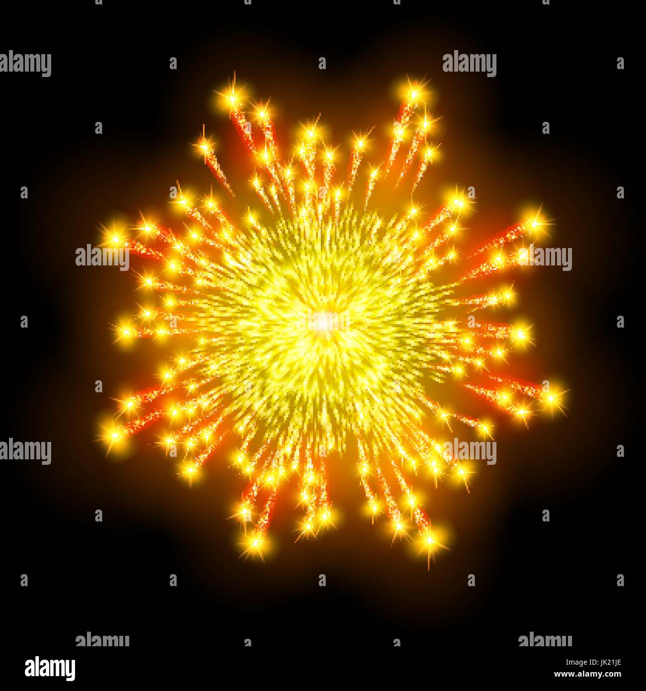 Festive patterned firework bursting in various shapes sparkling ...