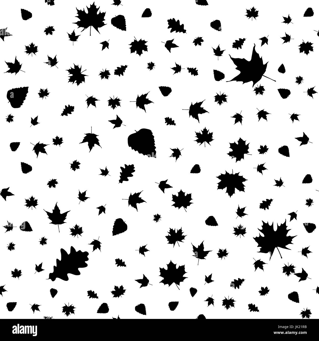 Seamless Pattern With Colorful Autumn Leaves Vector Illustration Stock