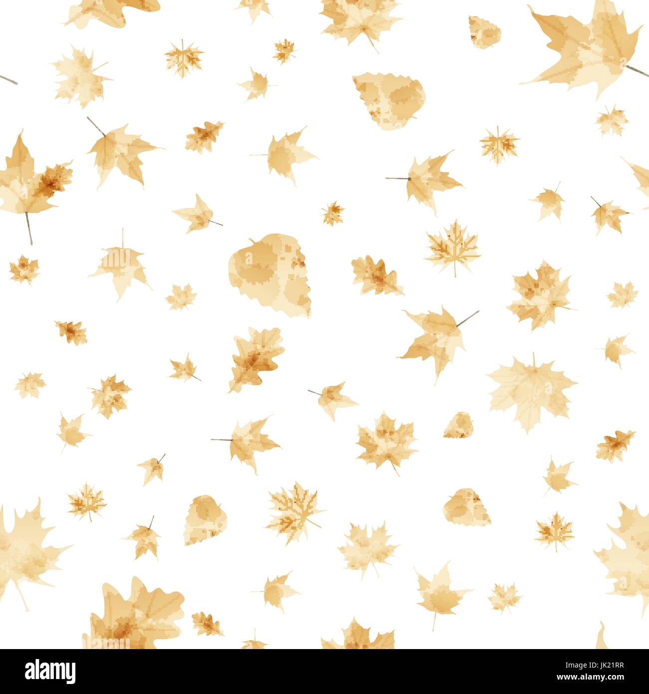 Seamless pattern with colorful autumn leaves. Vector illustration Stock ...