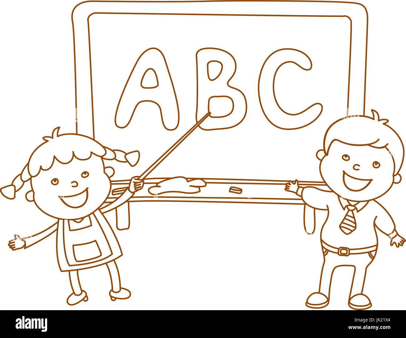 Illustration of Kids Holding Giant Letters abc Stock Vector Image & Art ...