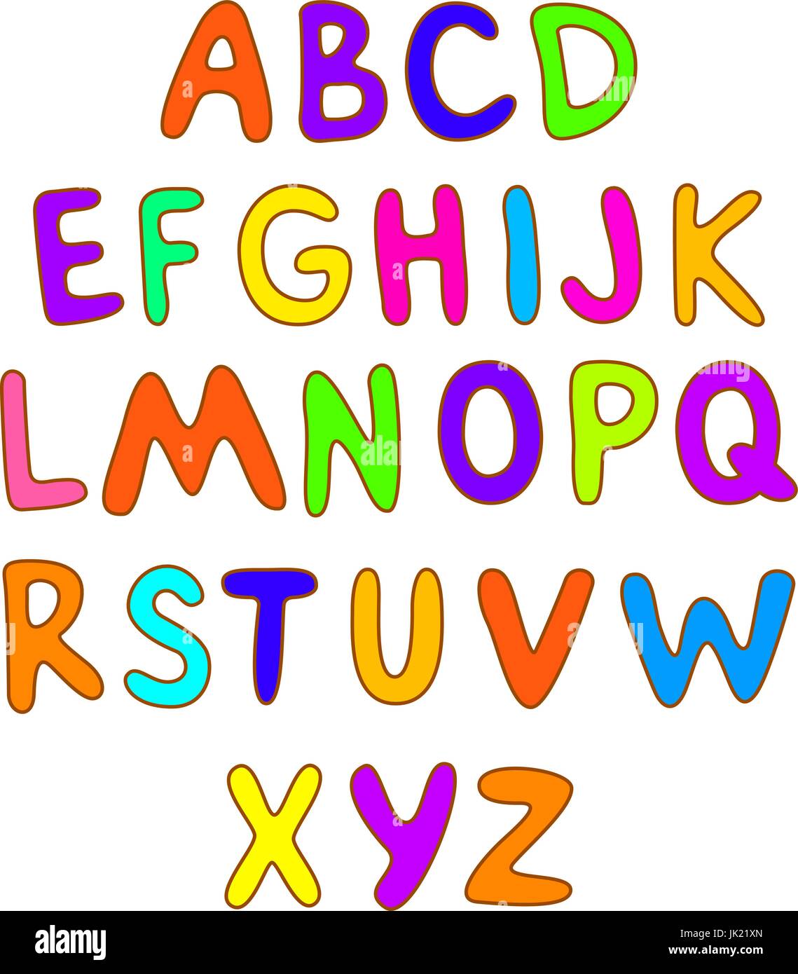 ABC for kids art alphabet illustration vector kids children fun Stock ...