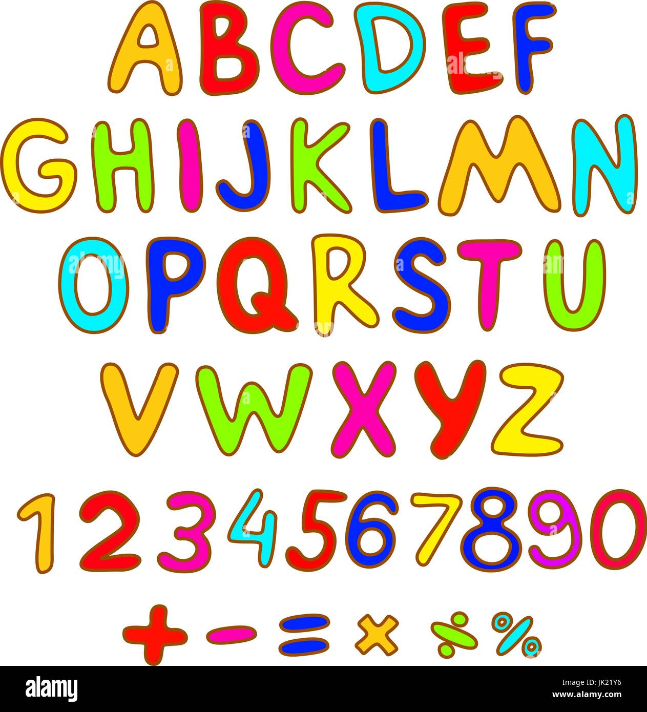ABC for kids art alphabet illustration vector kids children fun Stock ...