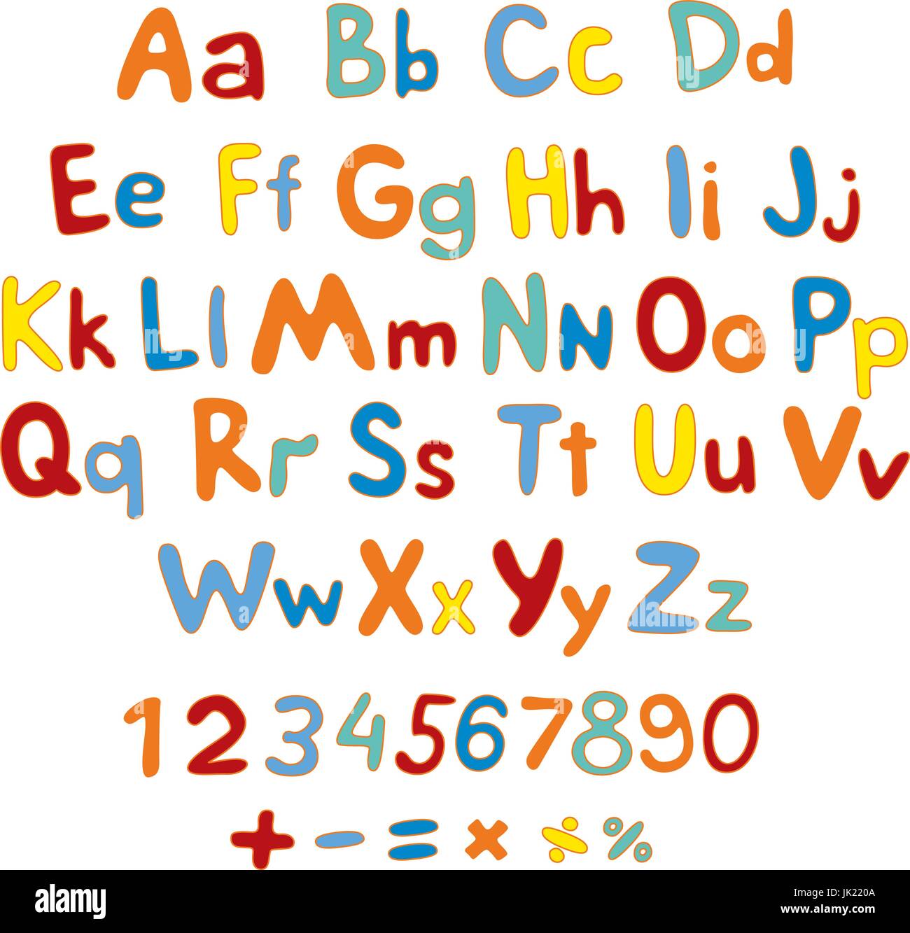 ABC for kids art alphabet illustration vector kids children fun Stock ...