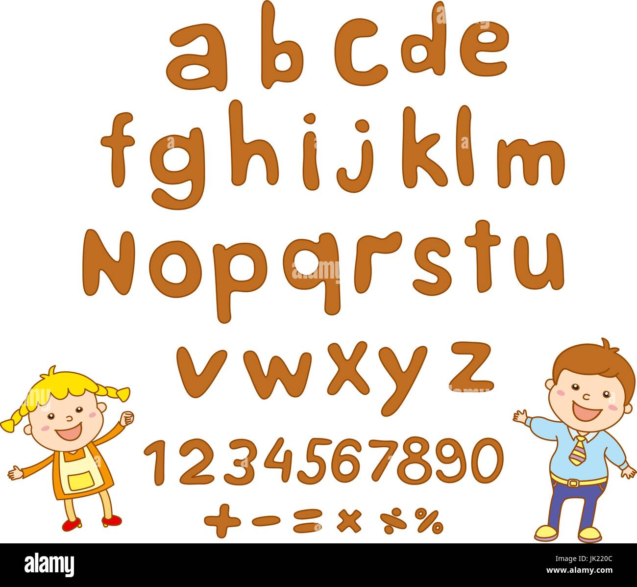 ABC for kids art alphabet illustration vector kids children fun Stock ...