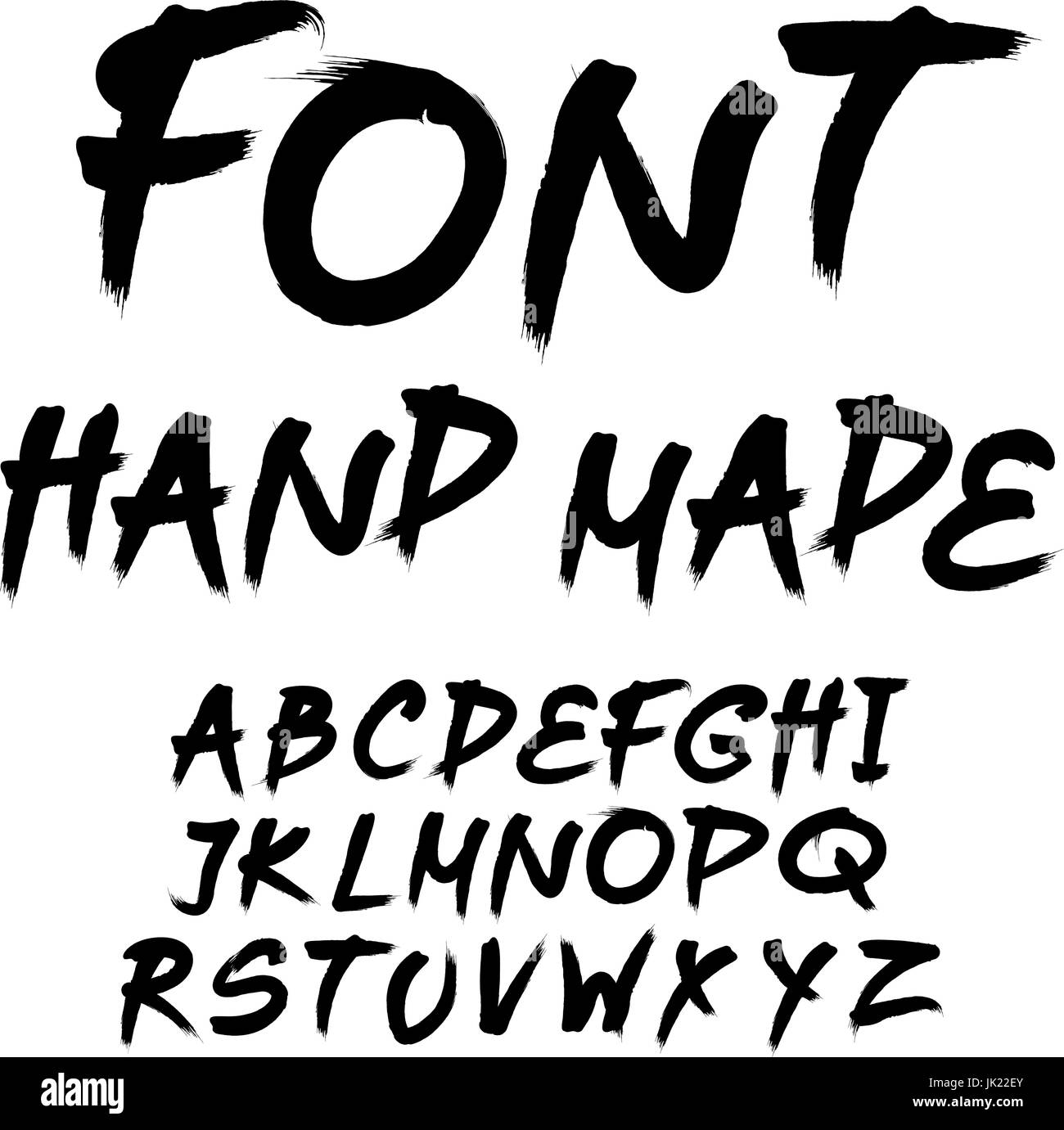 trendy hand-drawn watercolor alphabet - lowercase letters art Stock ...