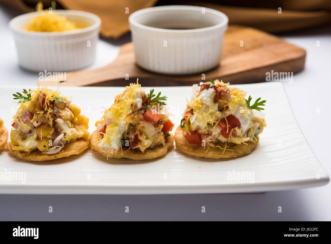 Sev Btata Puri / sev puri / papdi chat - popular indian snacks item ...