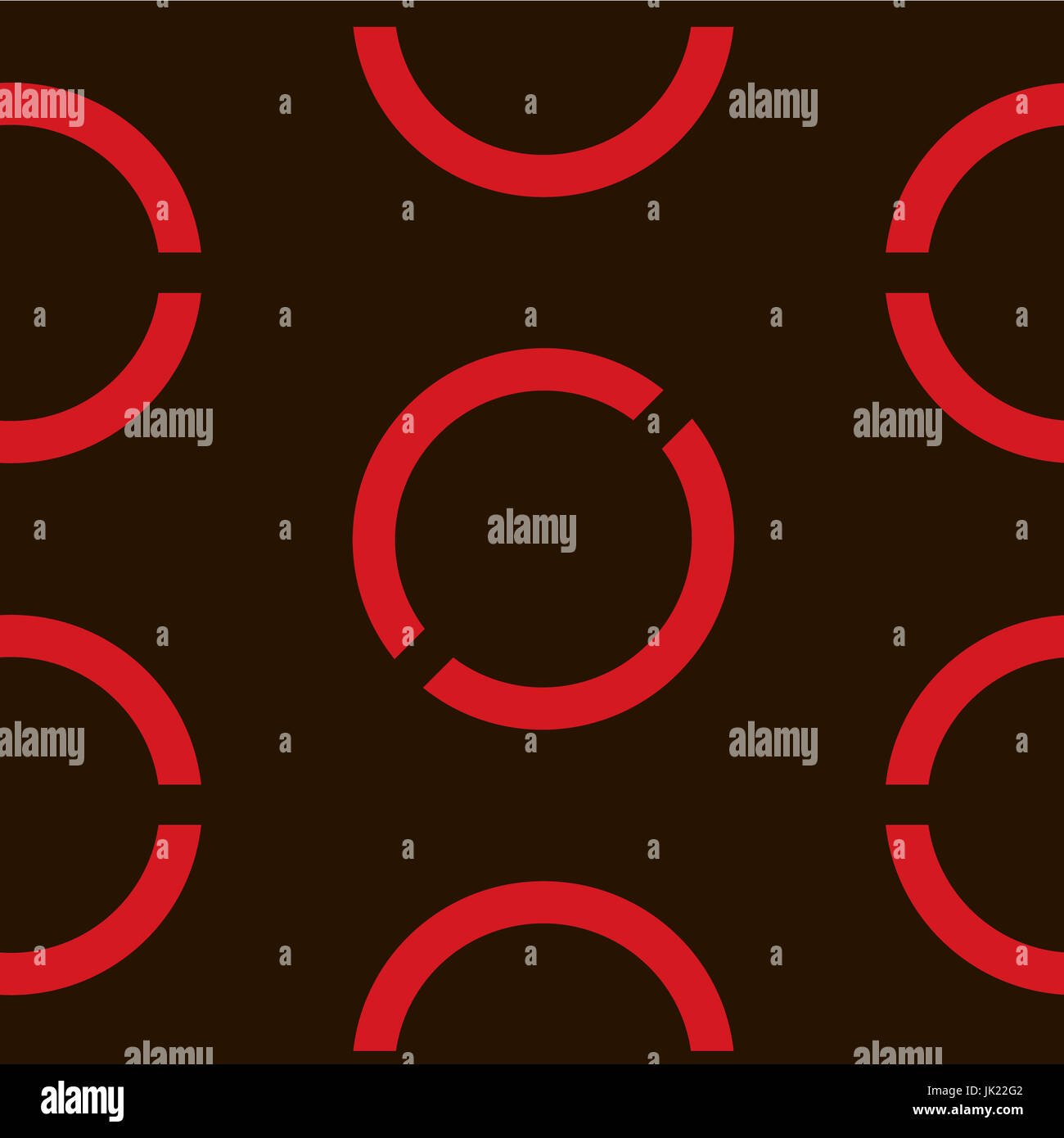 Seamless geometric background with round elements. background. Red and ...