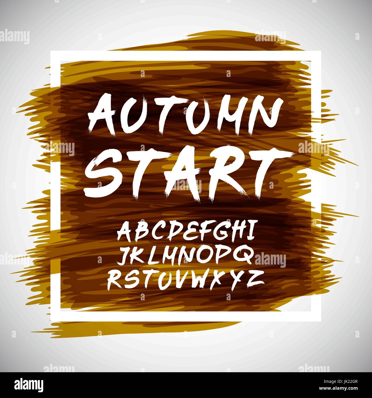Autumn Leaves font. Vector illustration. art Stock Vector Image & Art ...