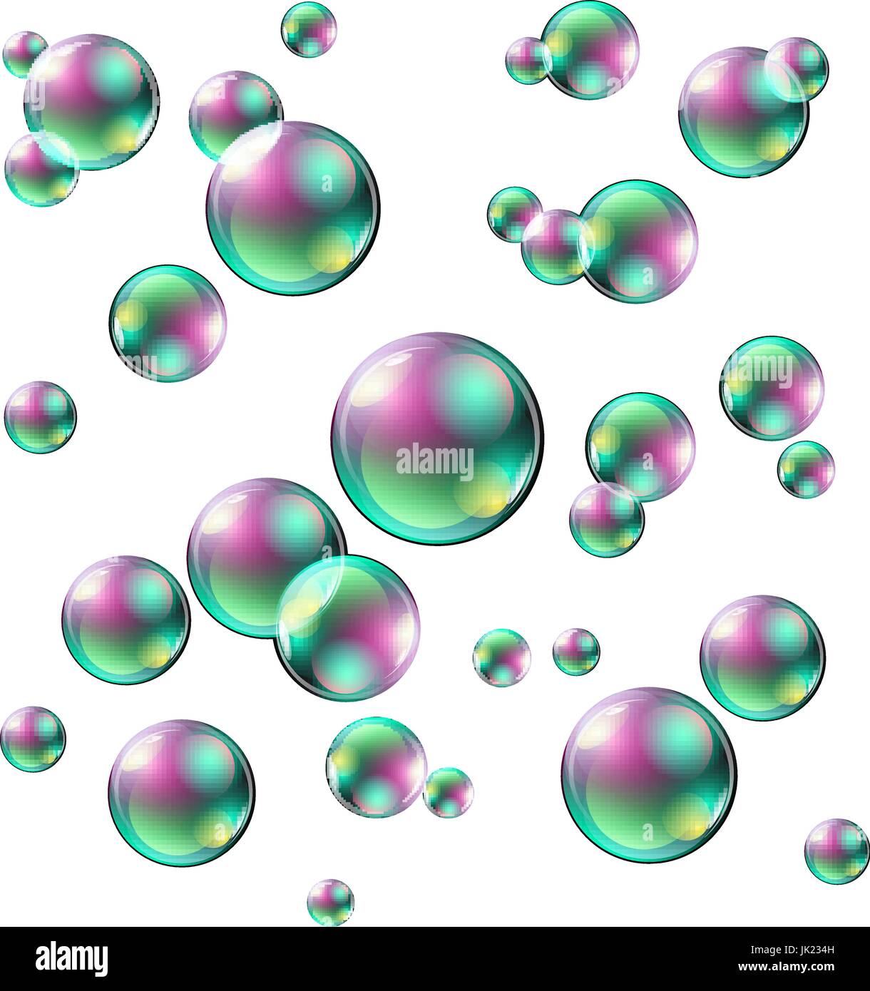 bright blue soap bubbles on white background Stock Vector Image & Art ...