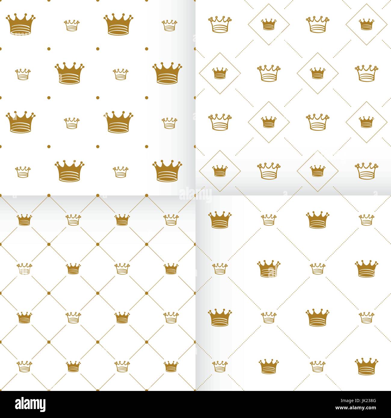 Simple seamless vector pattern with crown art Stock Vector Image & Art ...