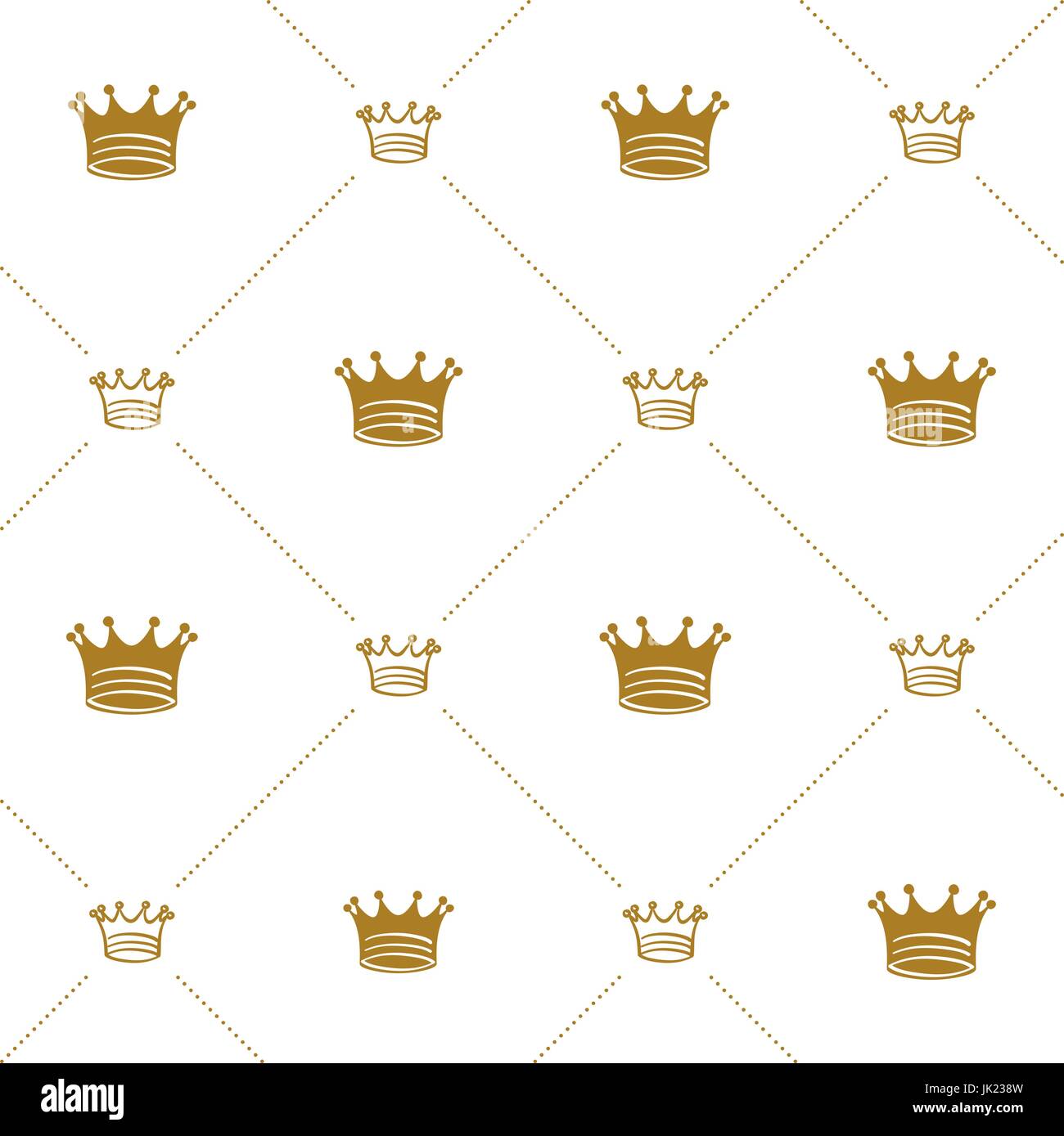 Simple seamless vector pattern with crown art Stock Vector Image & Art ...