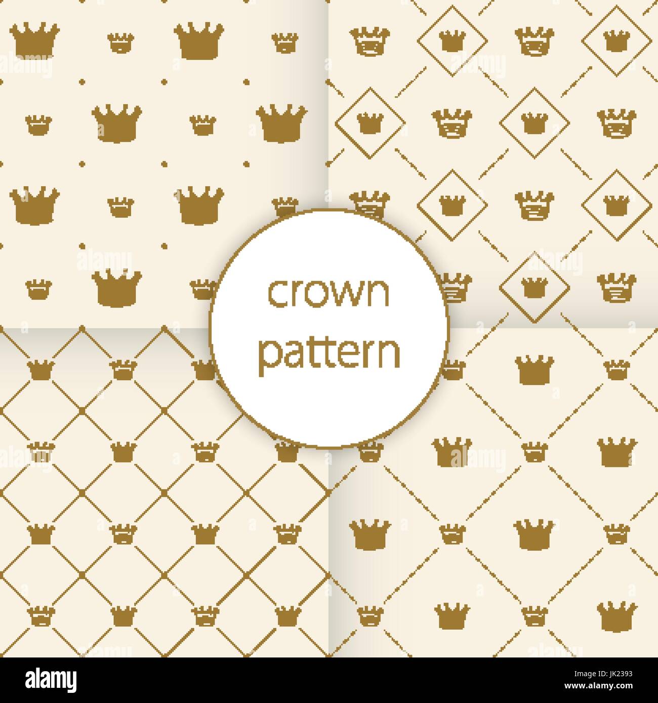 Simple seamless vector pattern with crown art Stock Vector Image & Art ...