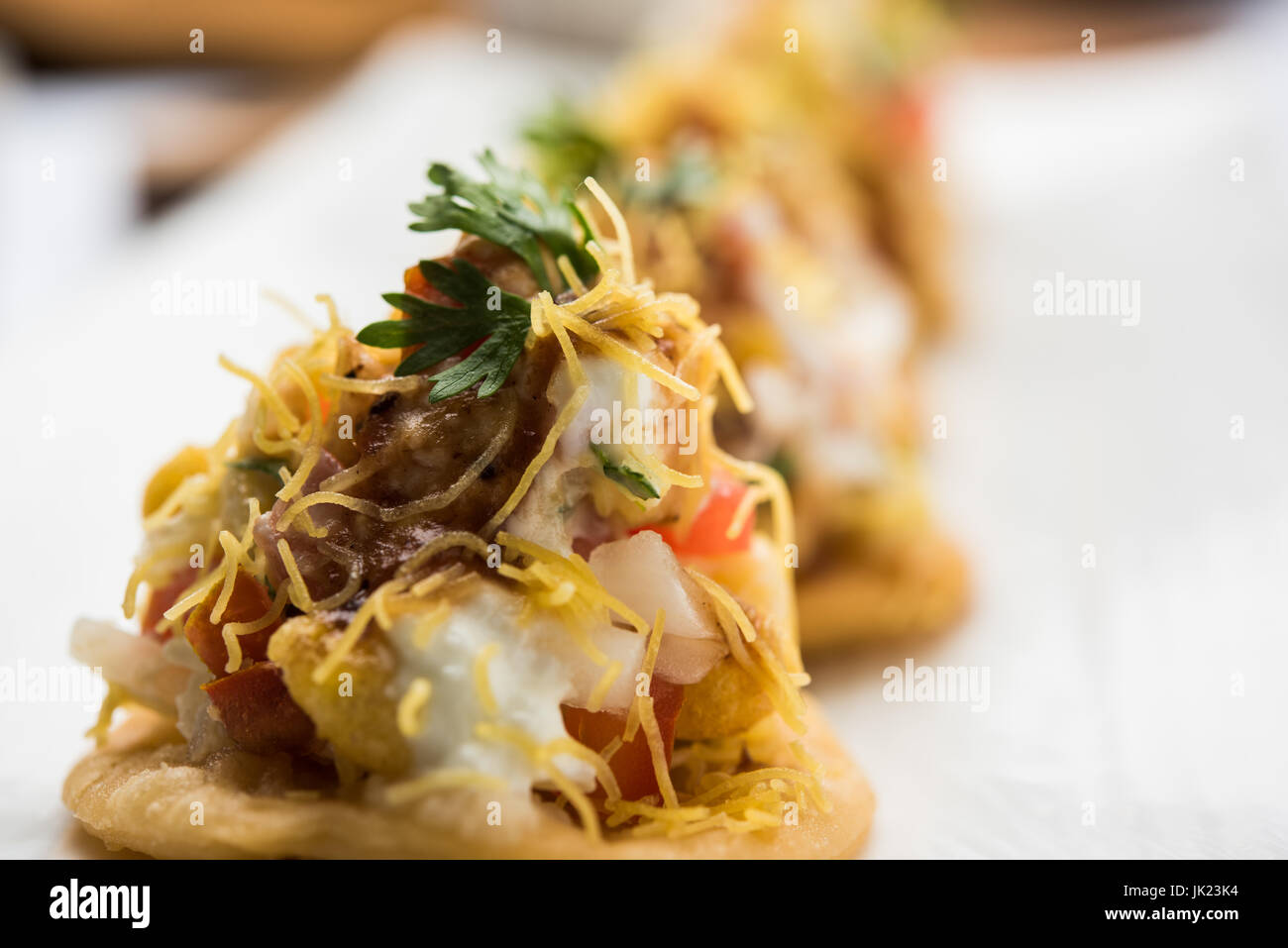 Sev Btata Puri / sev puri / papdi chat - popular indian snacks item ...