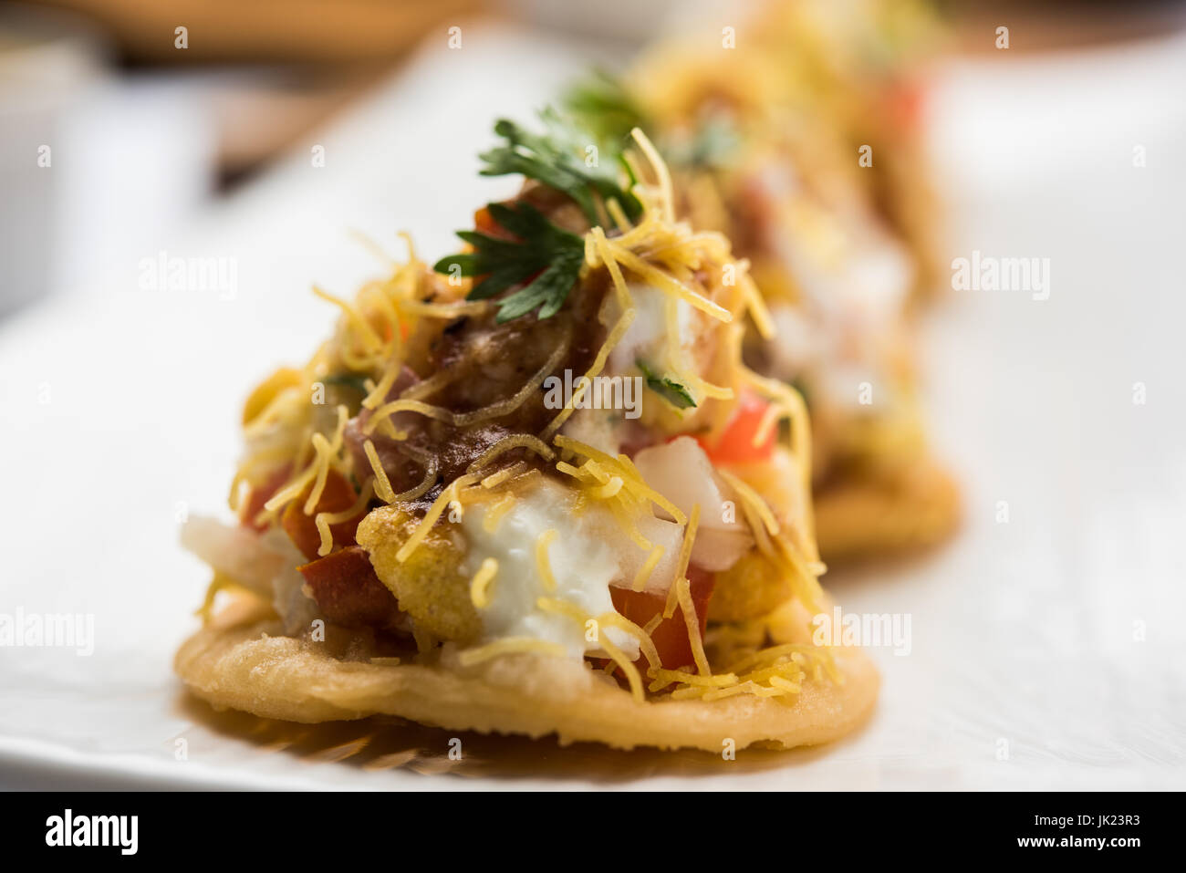 Sev Btata Puri / sev puri / papdi chat - popular indian snacks item ...