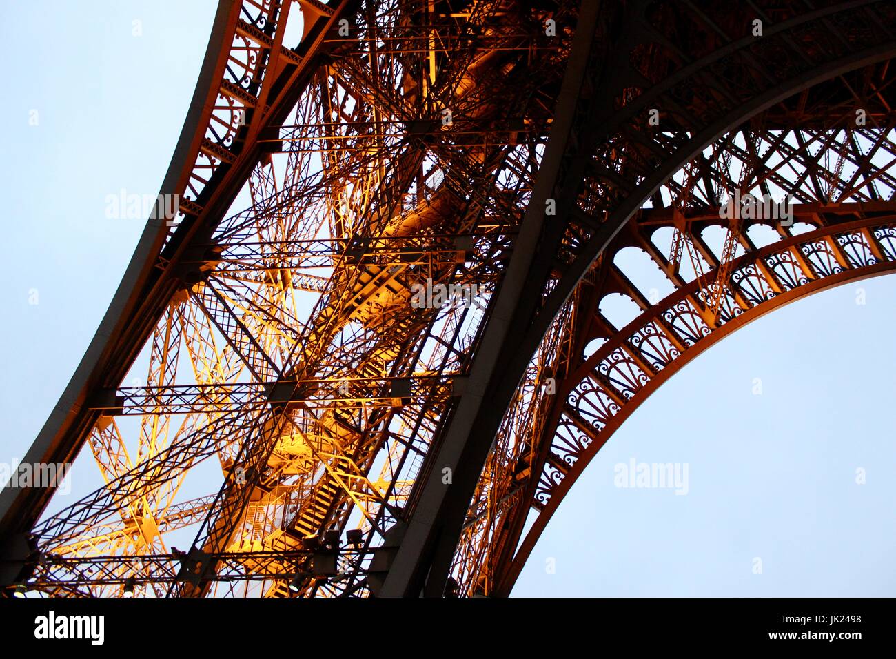 eiffel tower pillar in the day, paris france Stock Photo - Alamy