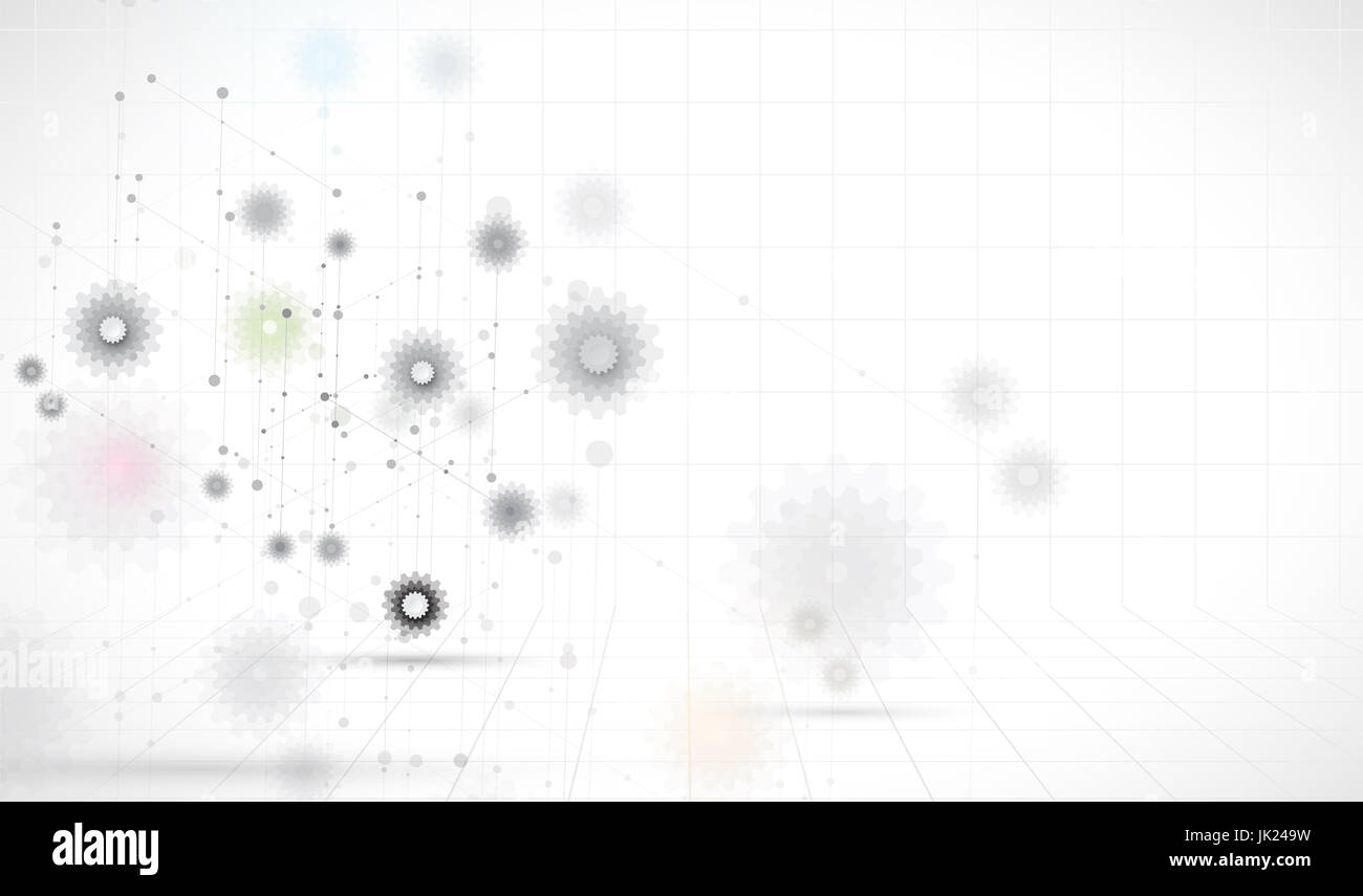 Abstract technology particle. Virtual molecule imagination. Computer ...