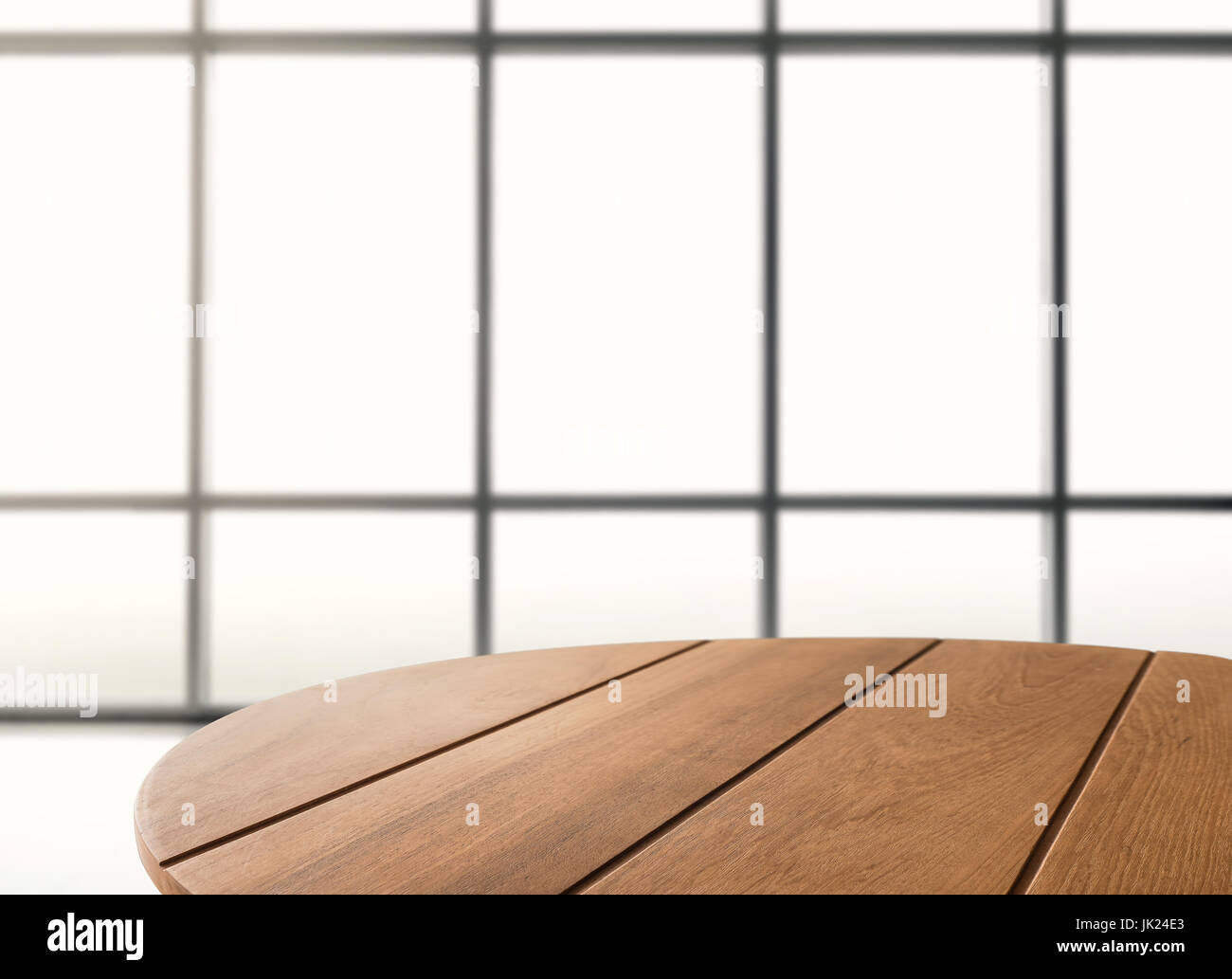 wooden coffee table with studio background Stock Photo - Alamy
