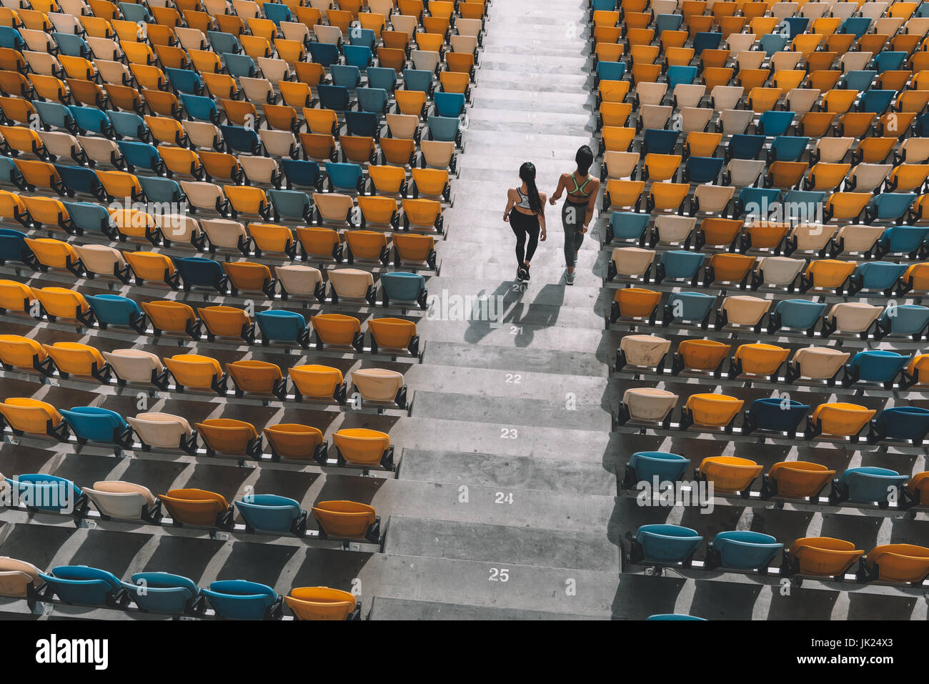 Girl stairs stadium hi-res stock photography and images - Alamy