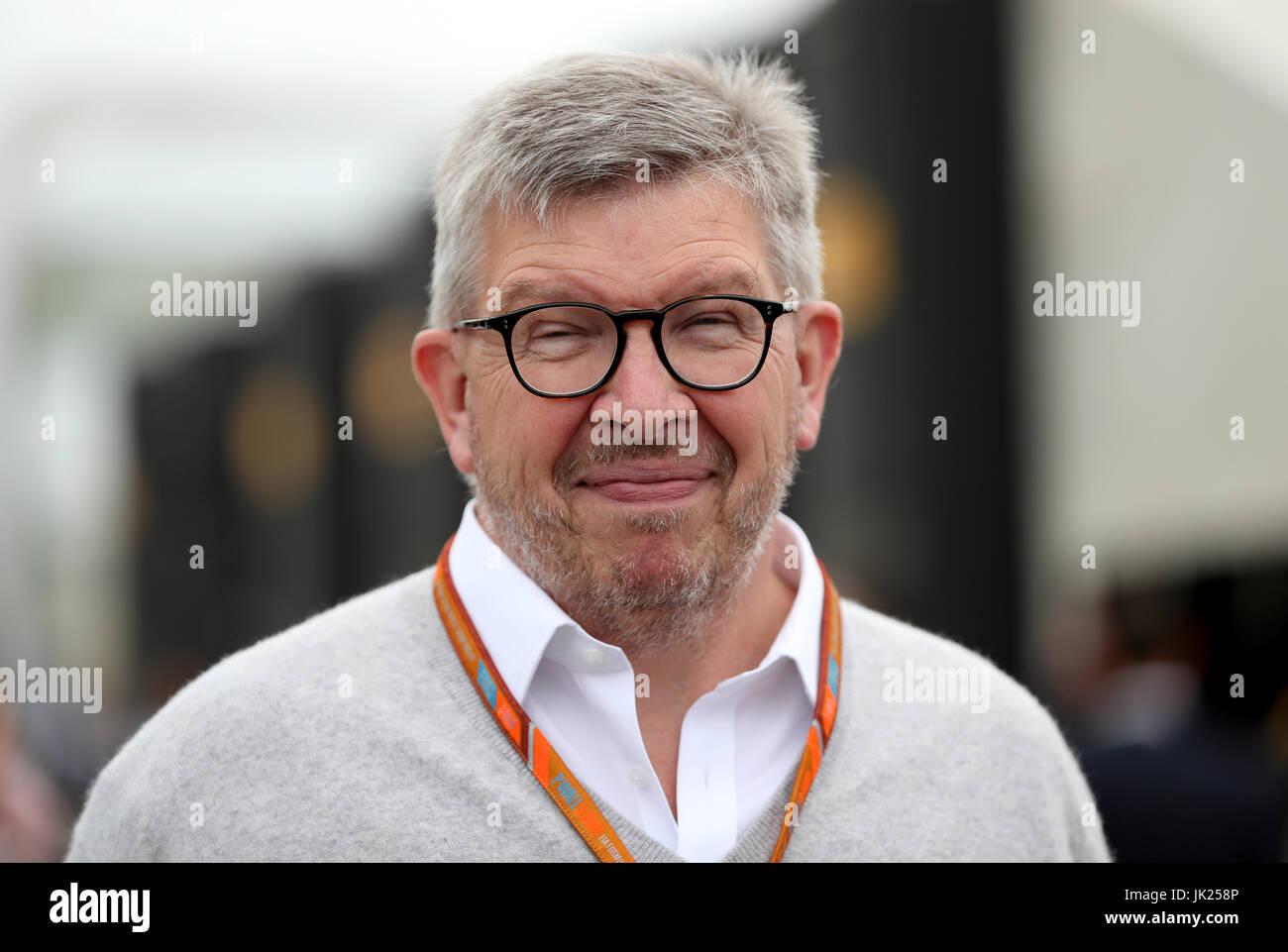 Formula One Managing Director, Motor sports Ross Brawn during the 2017 ...