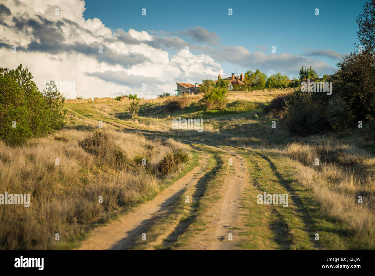Landscape near of the Cruz de Ferro, Spain. Camino de Santiago Stock ...