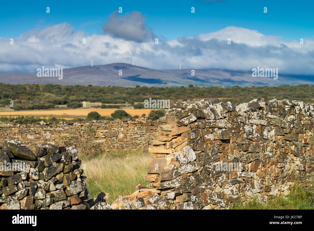 Landscape near of the Cruz de Ferro, Spain. Camino de Santiago Stock ...