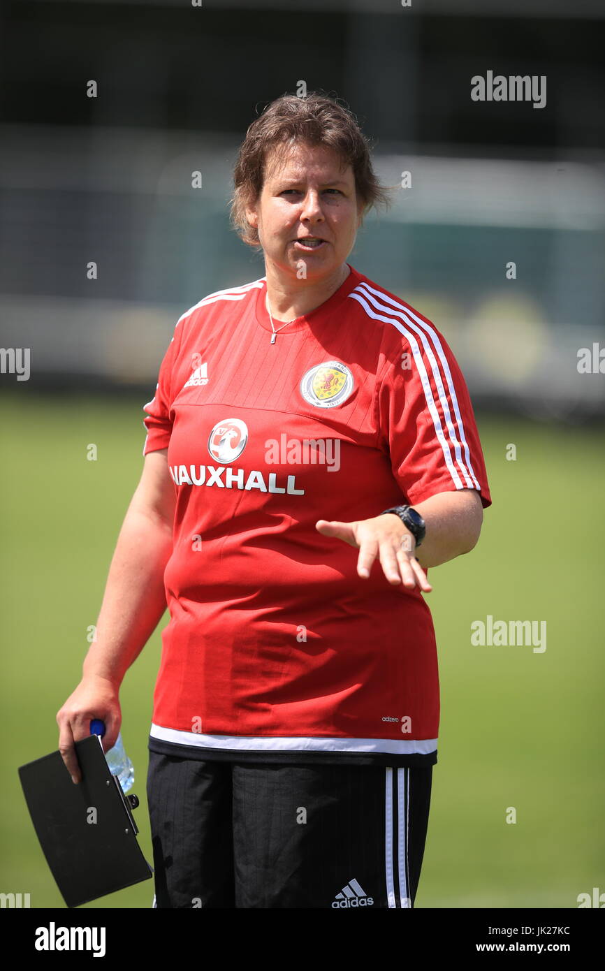 Scotland women assistant coach Ann-Helen Grahm during a training ...