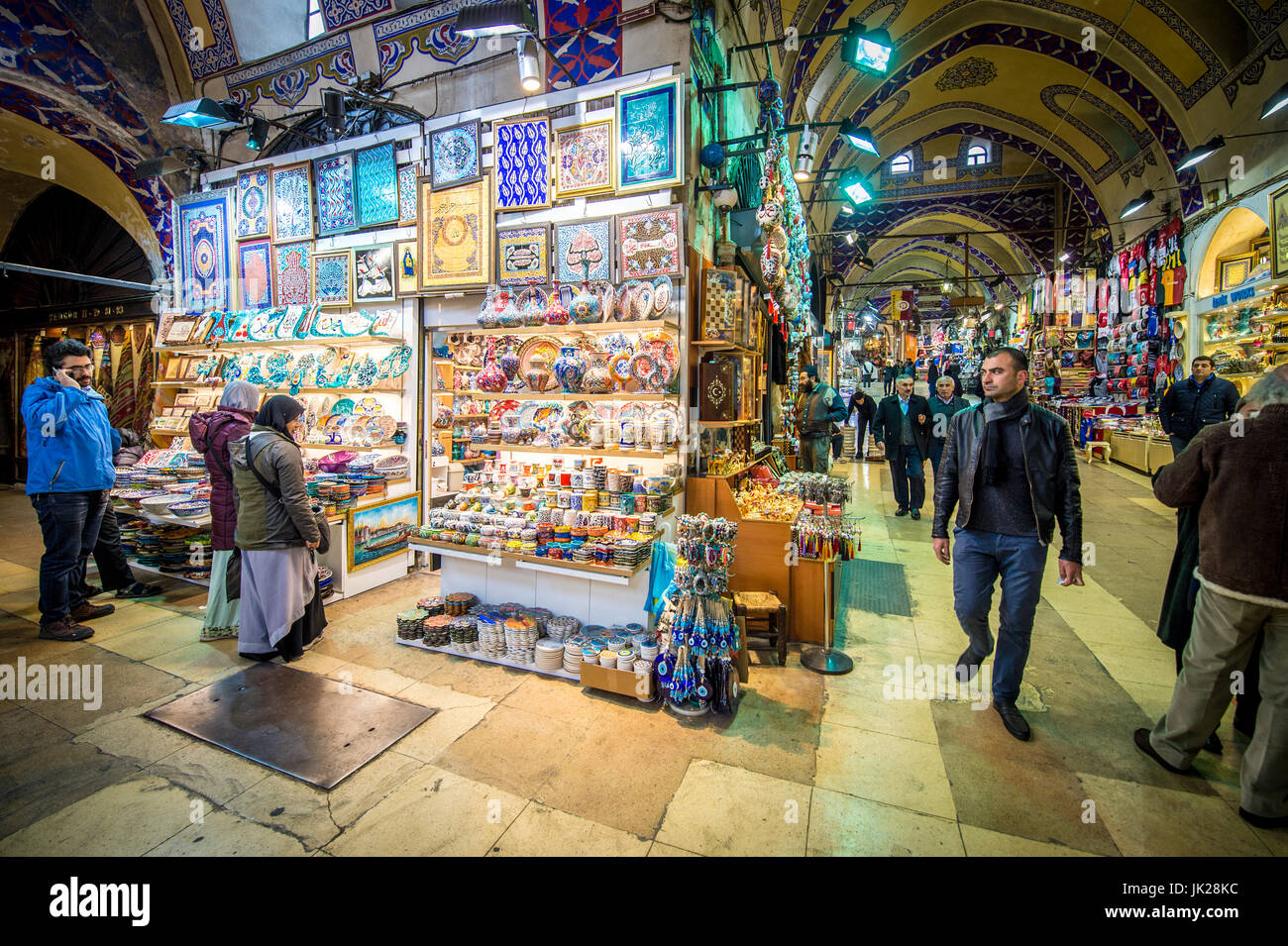 Guests shopping at the Grand Bazaar in Istanbul, Turkey, one of the ...