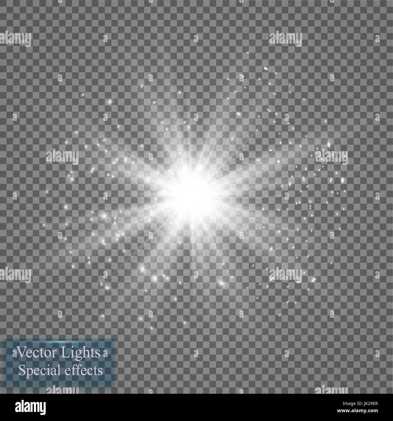 Glow light effect. Starburst with sparkles on transparent background ...