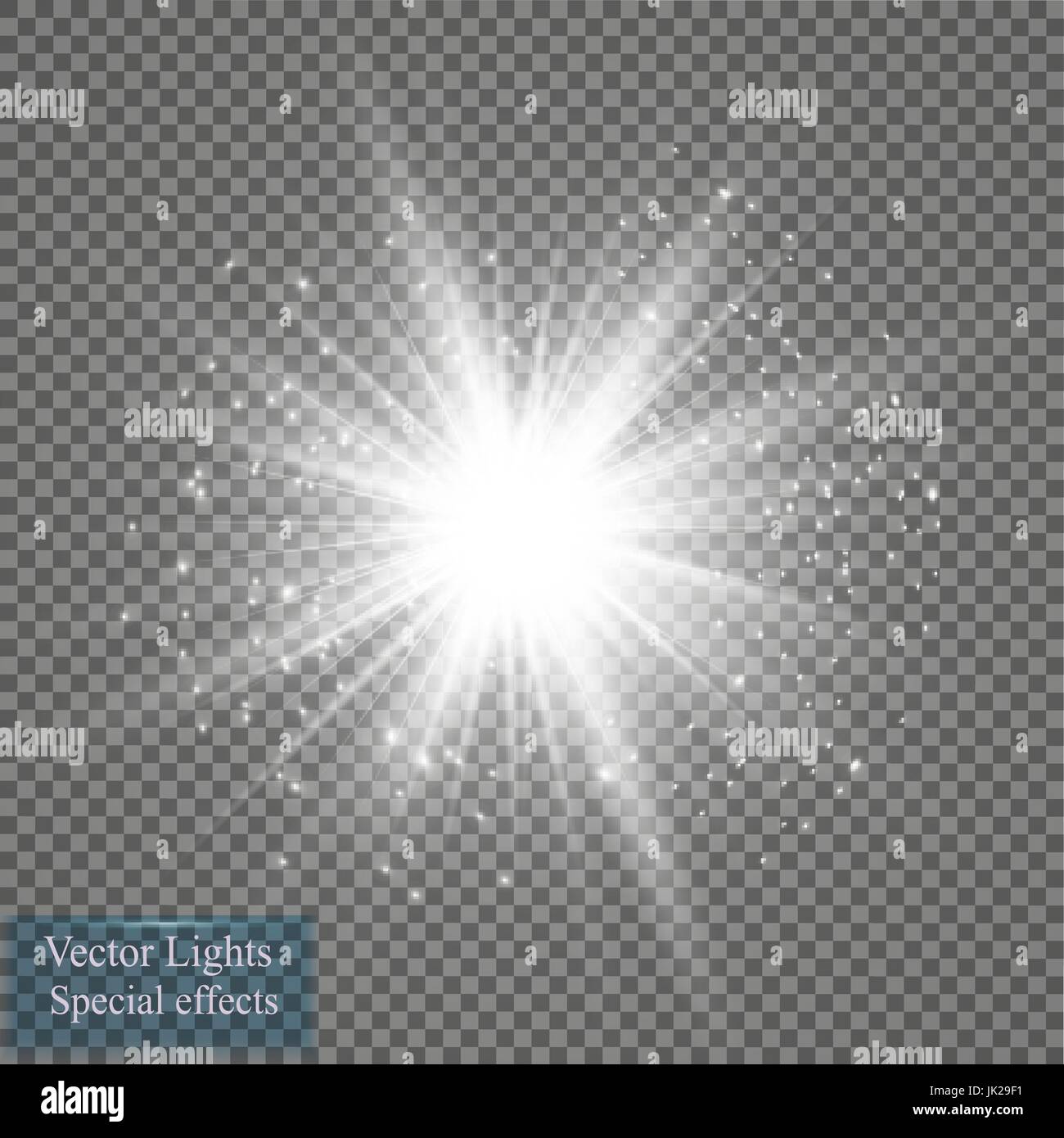 Glow light effect. Starburst with sparkles on transparent background ...