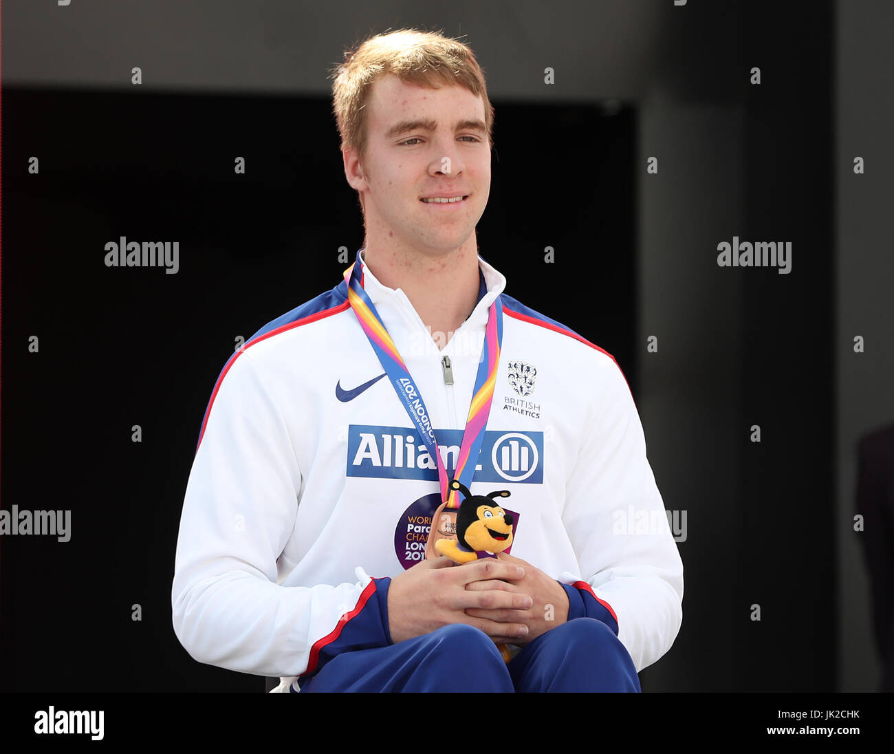 Great Britain's Isaac Towers with his bronze medal in the Men's 800m ...