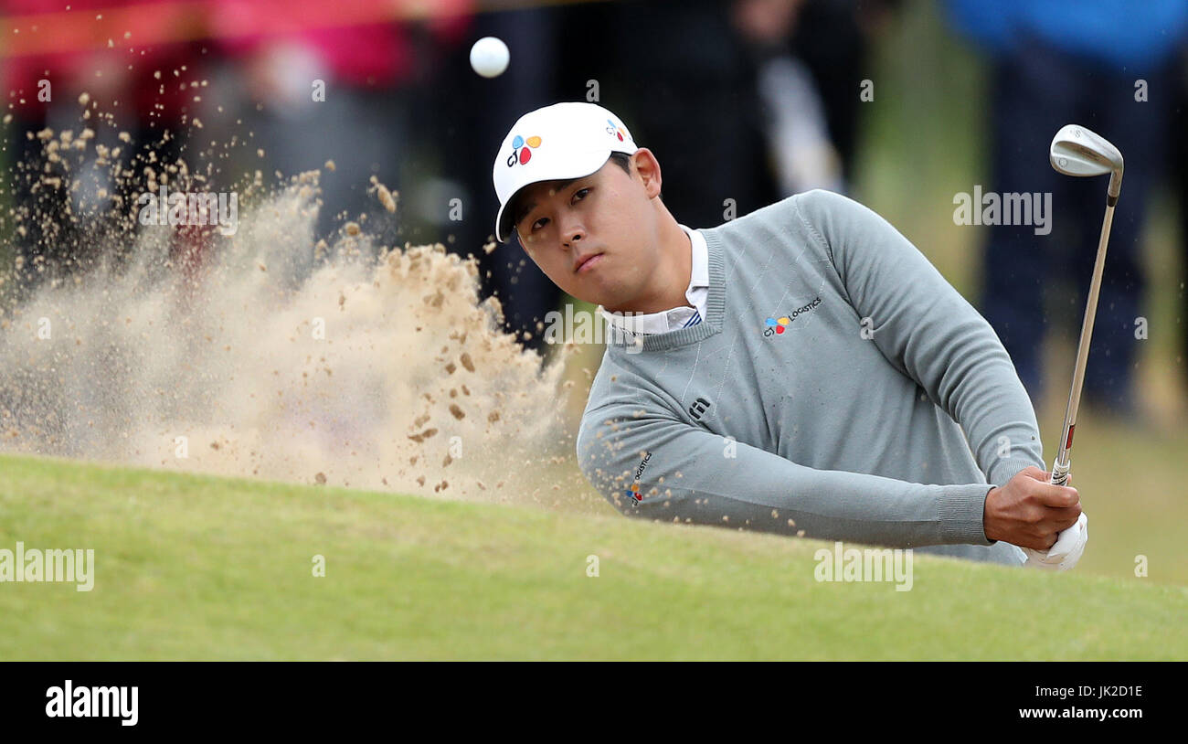South Korea's Si-woo Kim during day two of The Open Championship 2017 ...